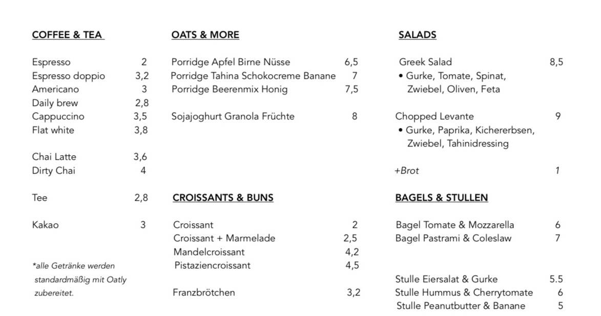 Carta del restaurante what we eat - EATERY, Norderney