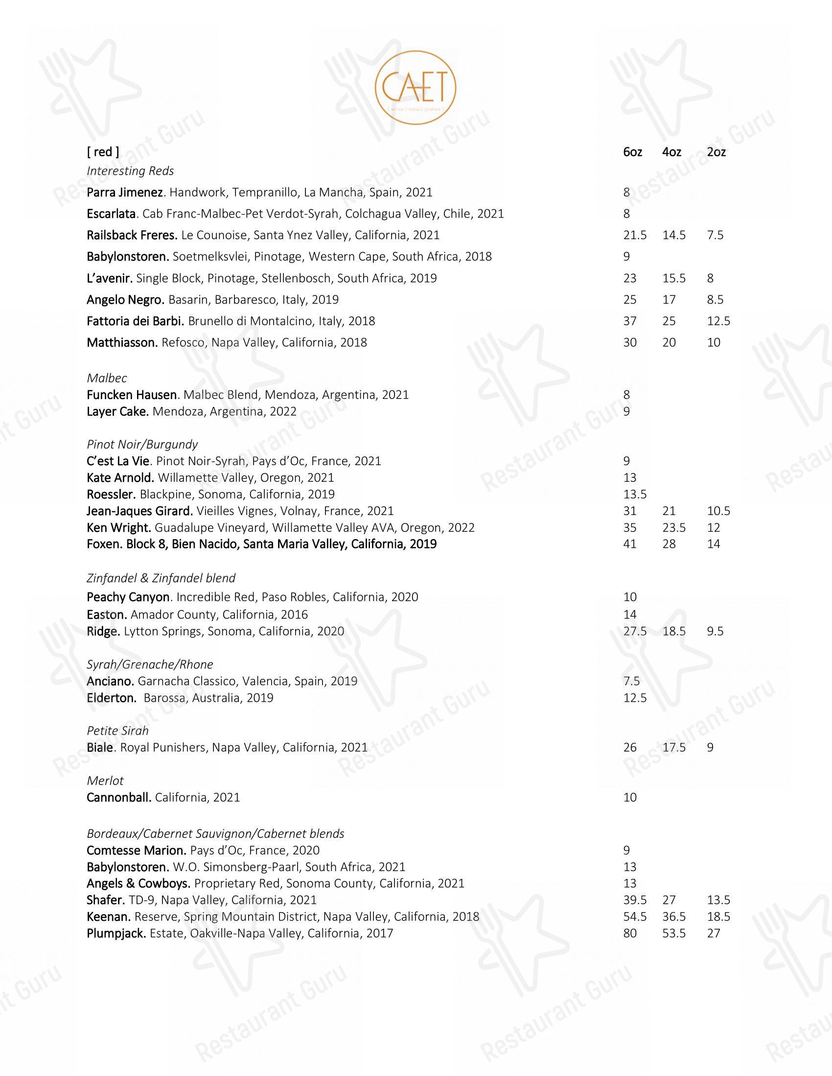 Menu at Caet [seafood I oysterette] pub & bar, Ridgeland, Highland ...