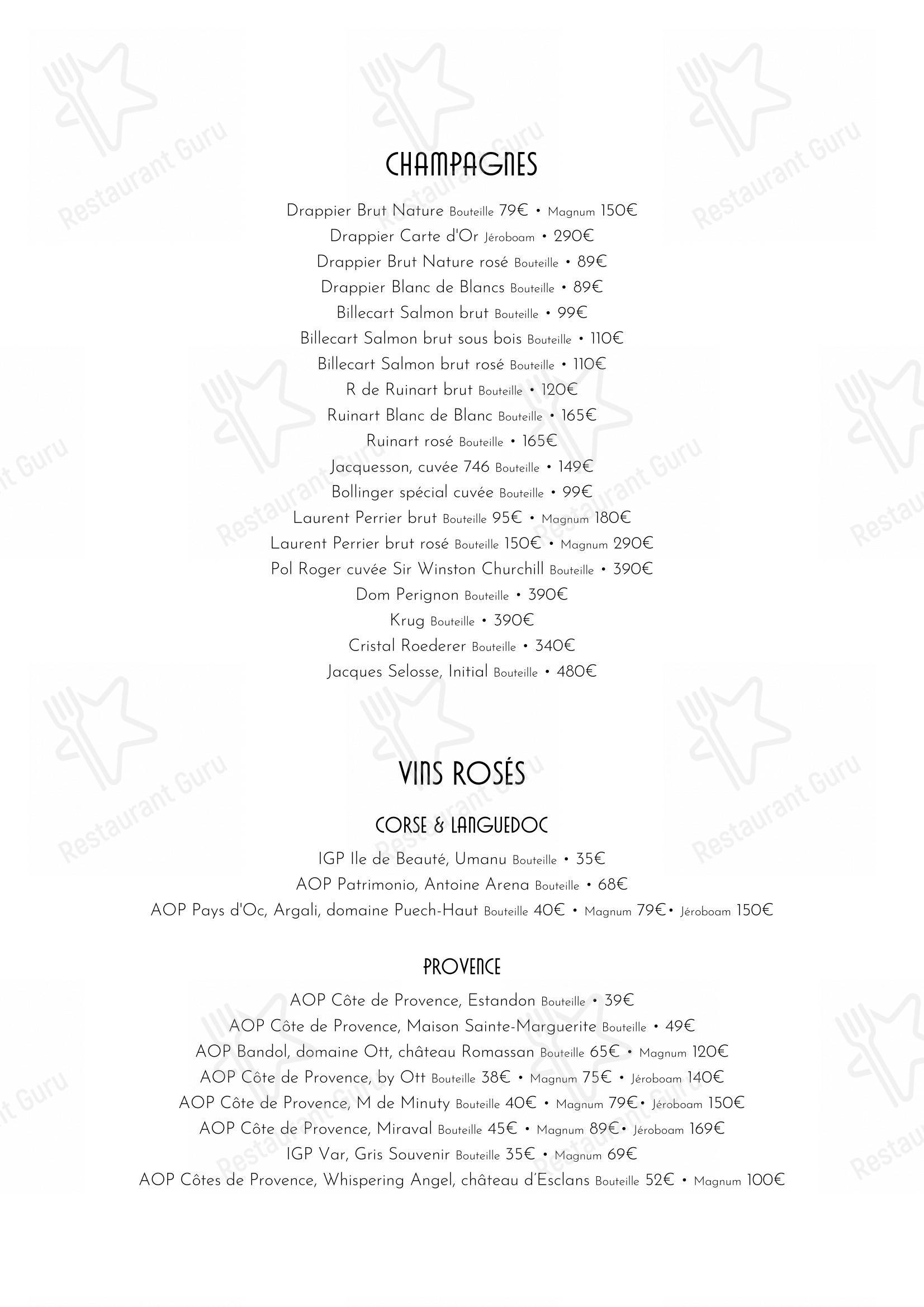 Menu au Colette restaurant, Saint-Coulomb
