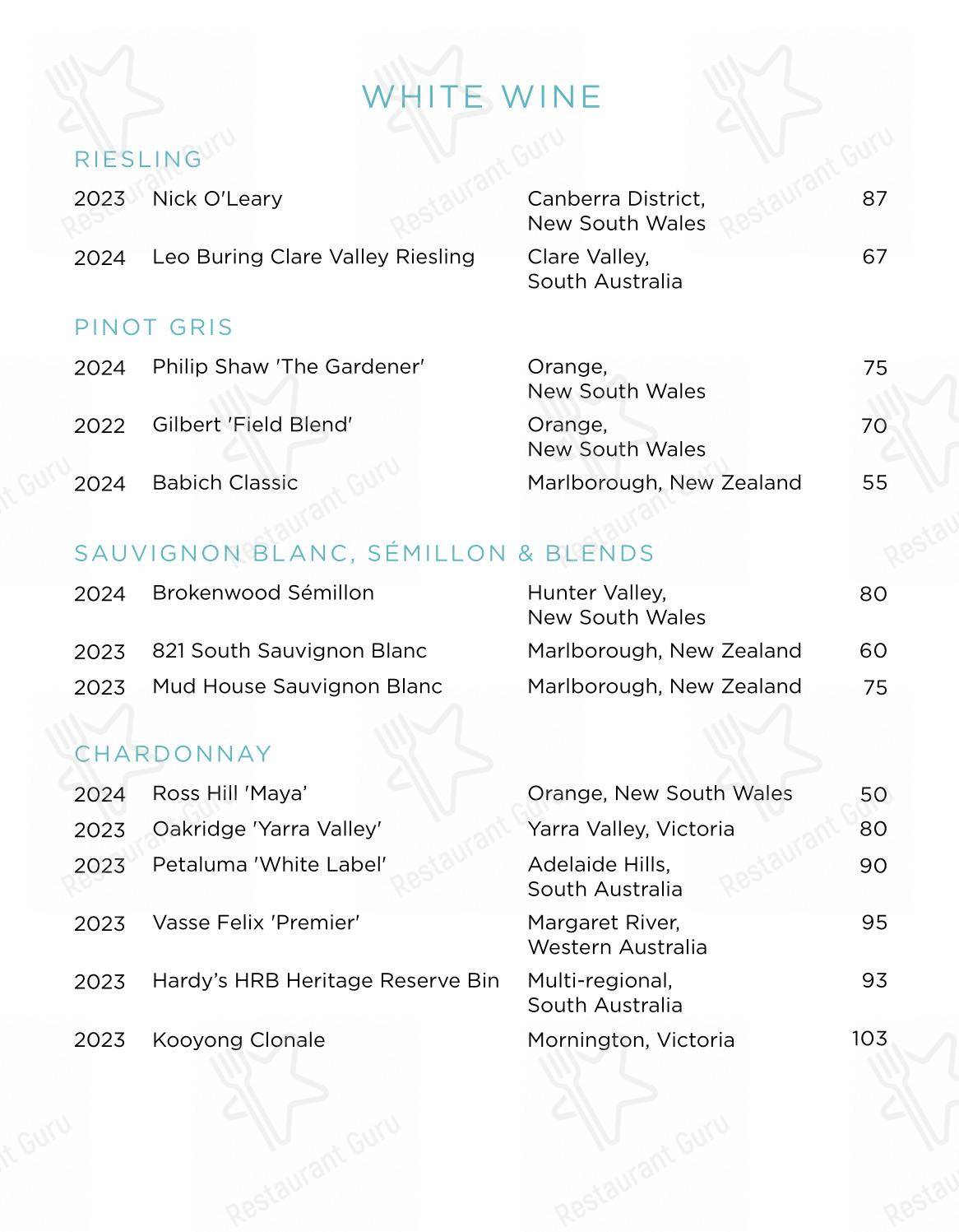 Menu at Epicurean restaurant, Barangaroo, Crown Sydney