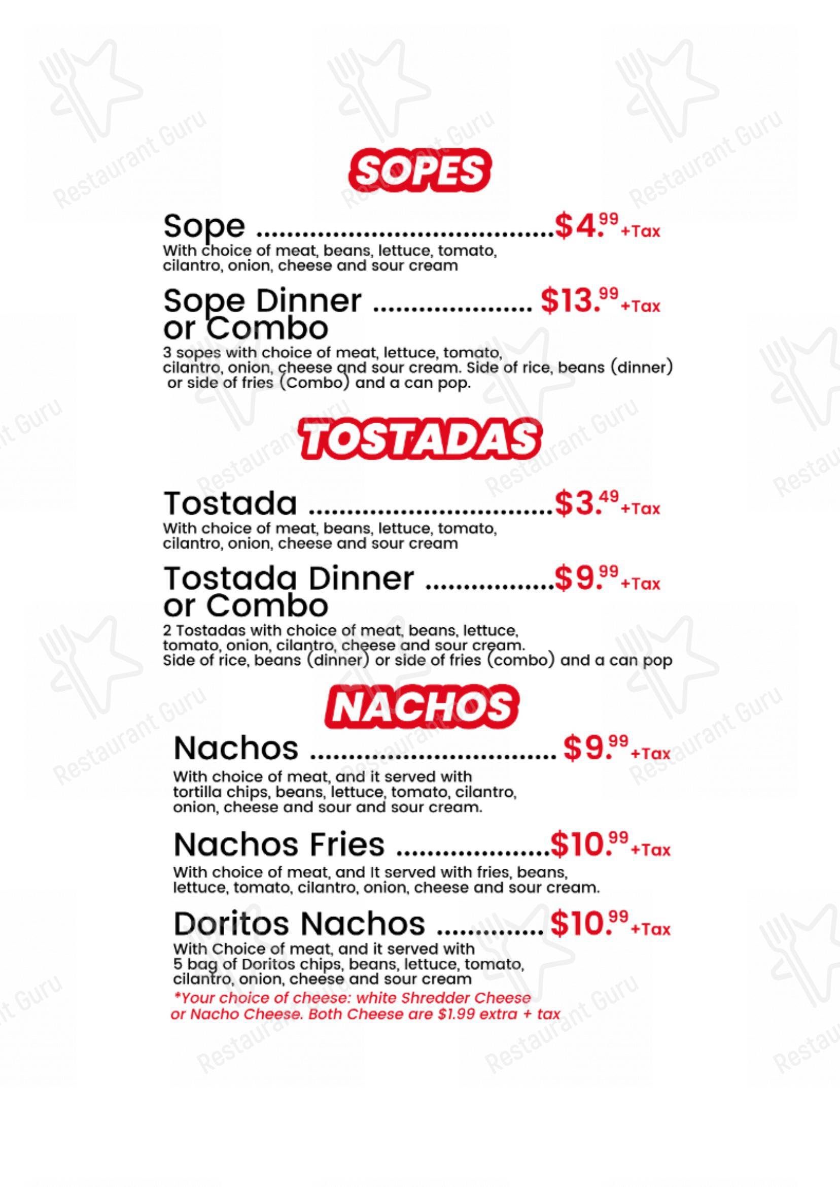 Taco Fuerte Menu | Your Guide to Sonoran Restaurant Week 2025Menu at El ...