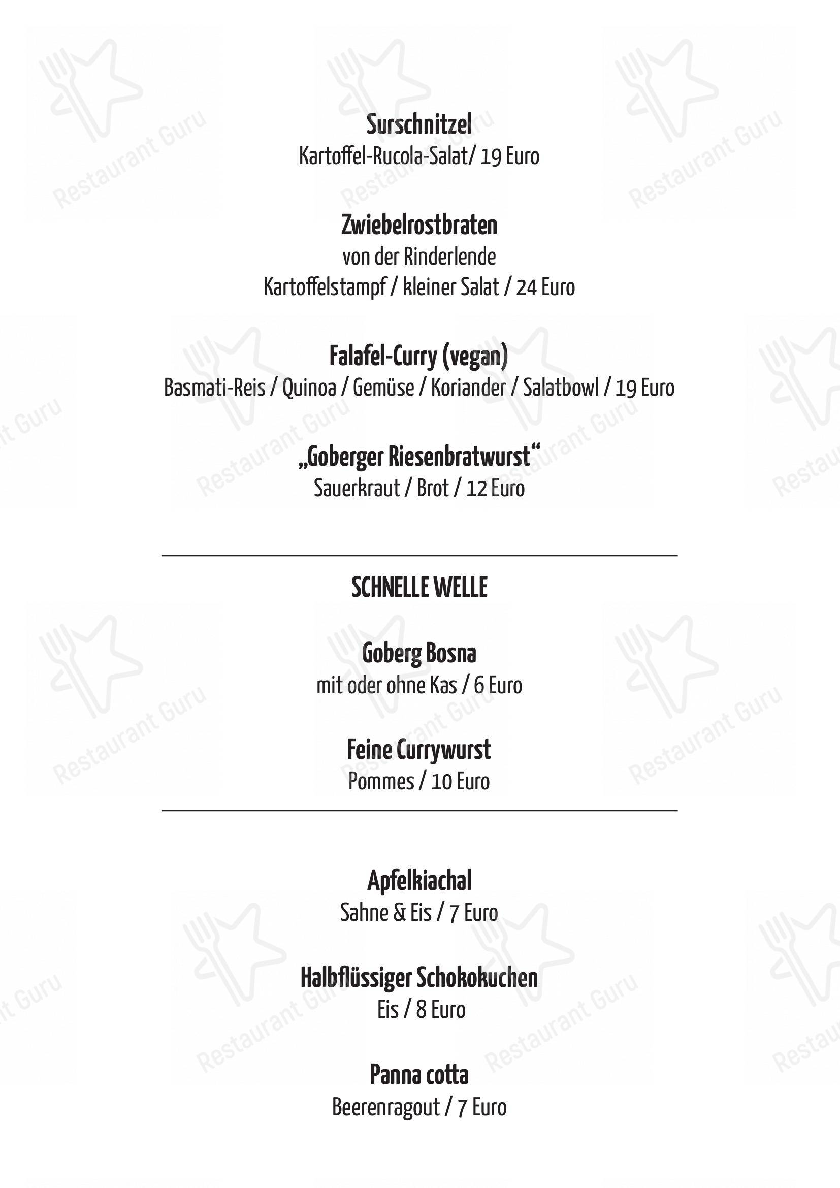 Speisekarte von GOBERG Anger restaurant, Anger