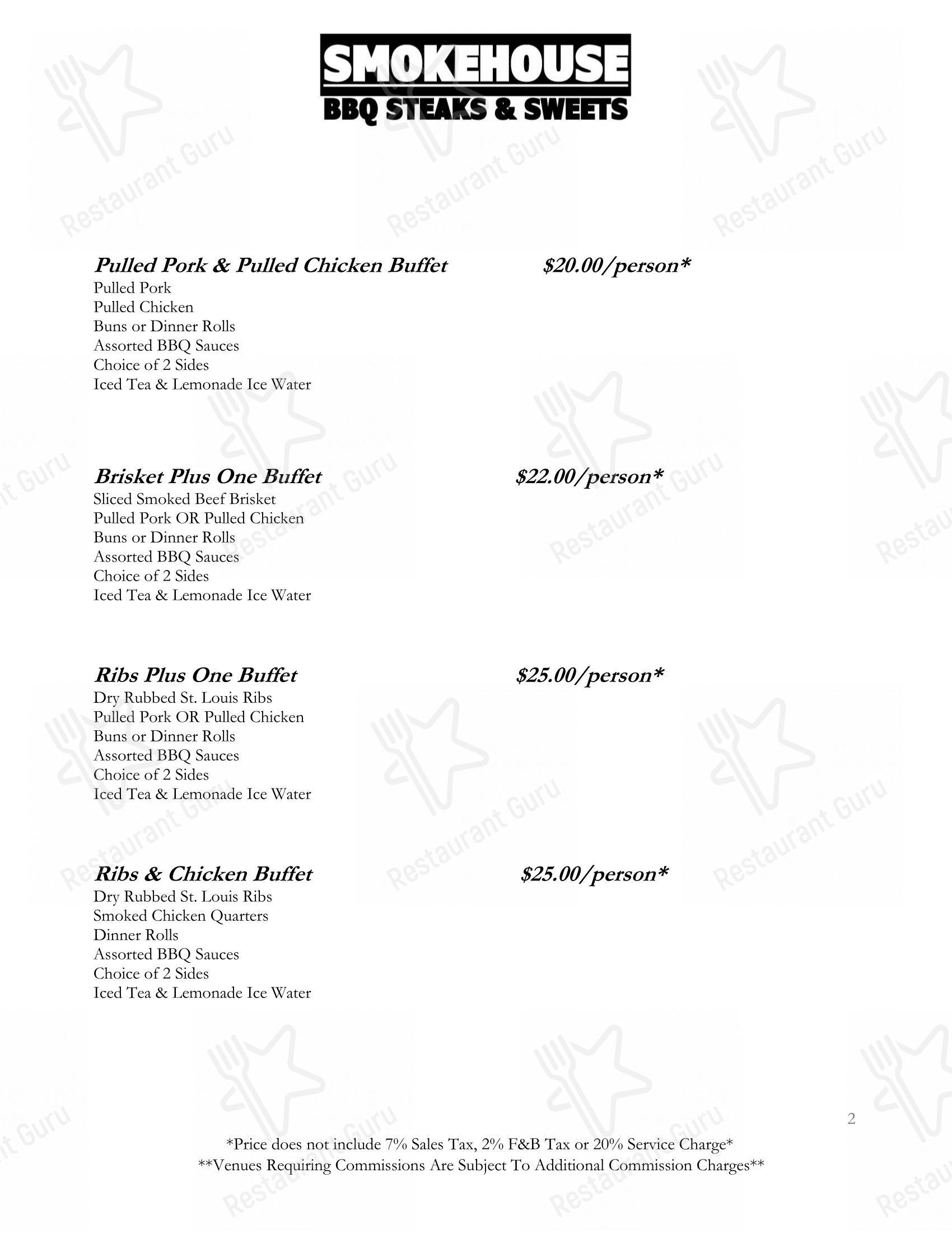 Menu at Huckaby's Smokehouse BBQ Steaks & Sweets, Greenwood