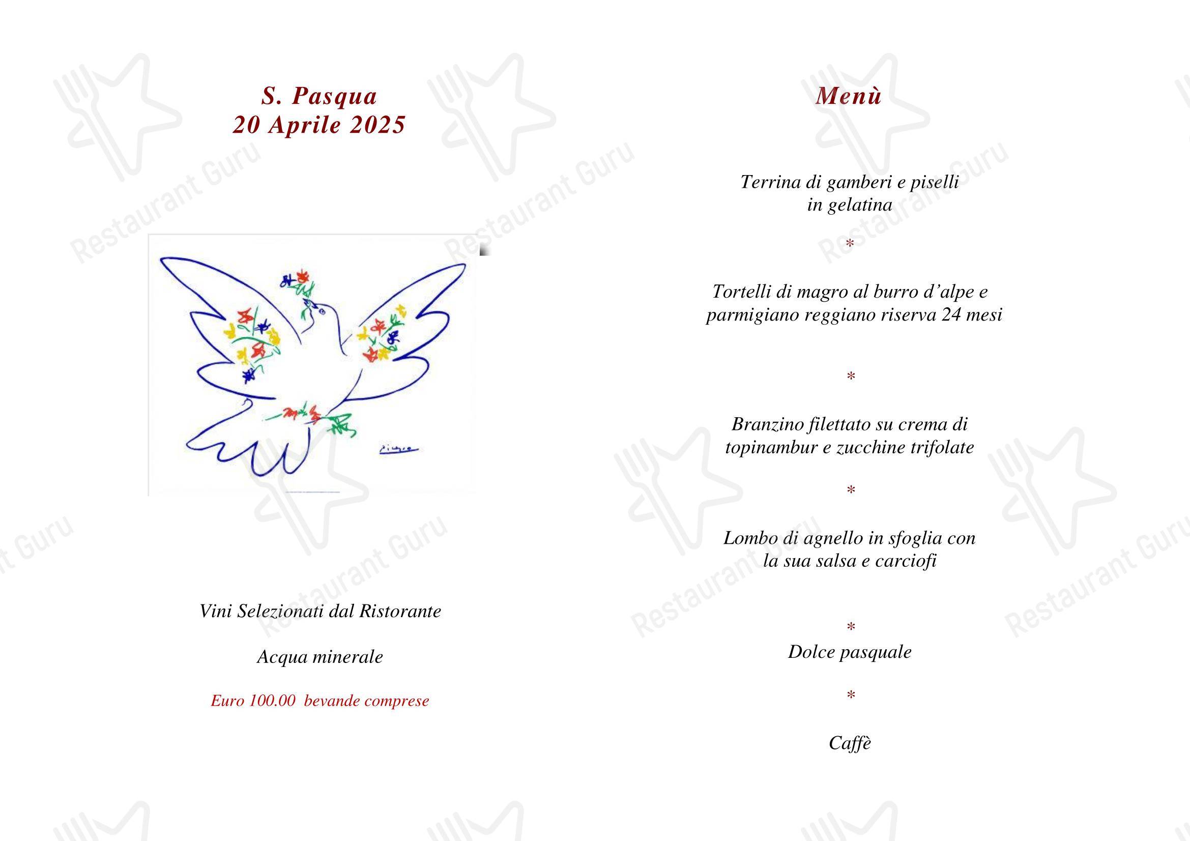 Speisekarte von Ristorante Passerini, Chiavenna
