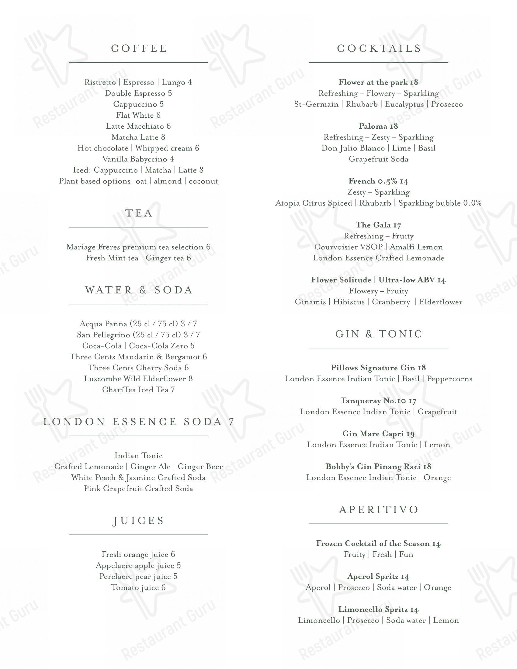 Menu at Spring Cafe Brasserie Amsterdam, Amsterdam