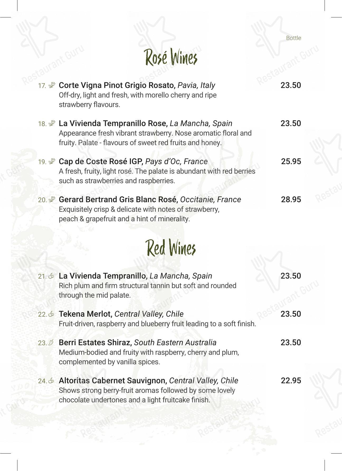 Menu at The Devonshire pub & bar, Nether Langwith, Rectory Rd
