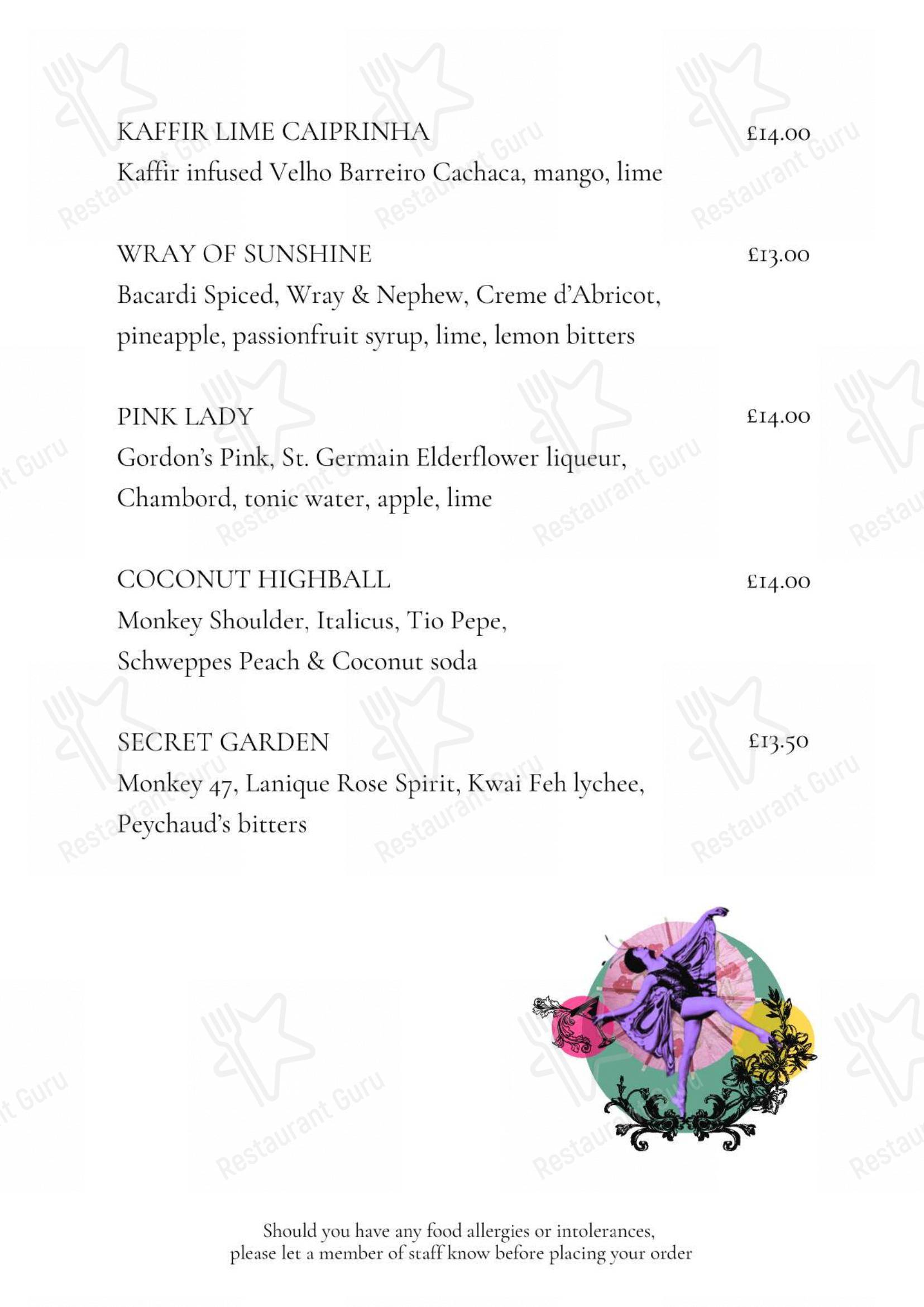 Menu at The Dome pub & bar, Edinburgh, 14 George St