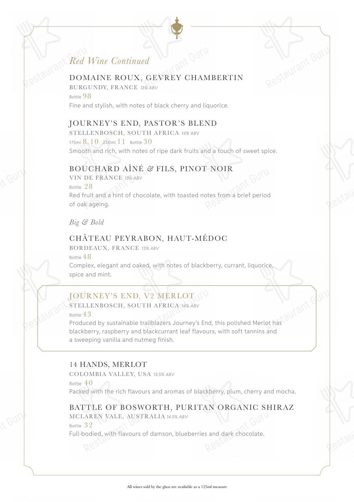 Menu at The Leopard - Bishop's Tachbrook pub & bar, Royal Leamington Spa