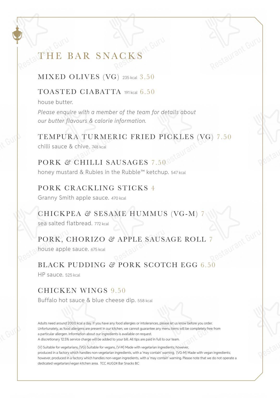 Menu at The Leopard - Bishop's Tachbrook pub & bar, Royal Leamington Spa