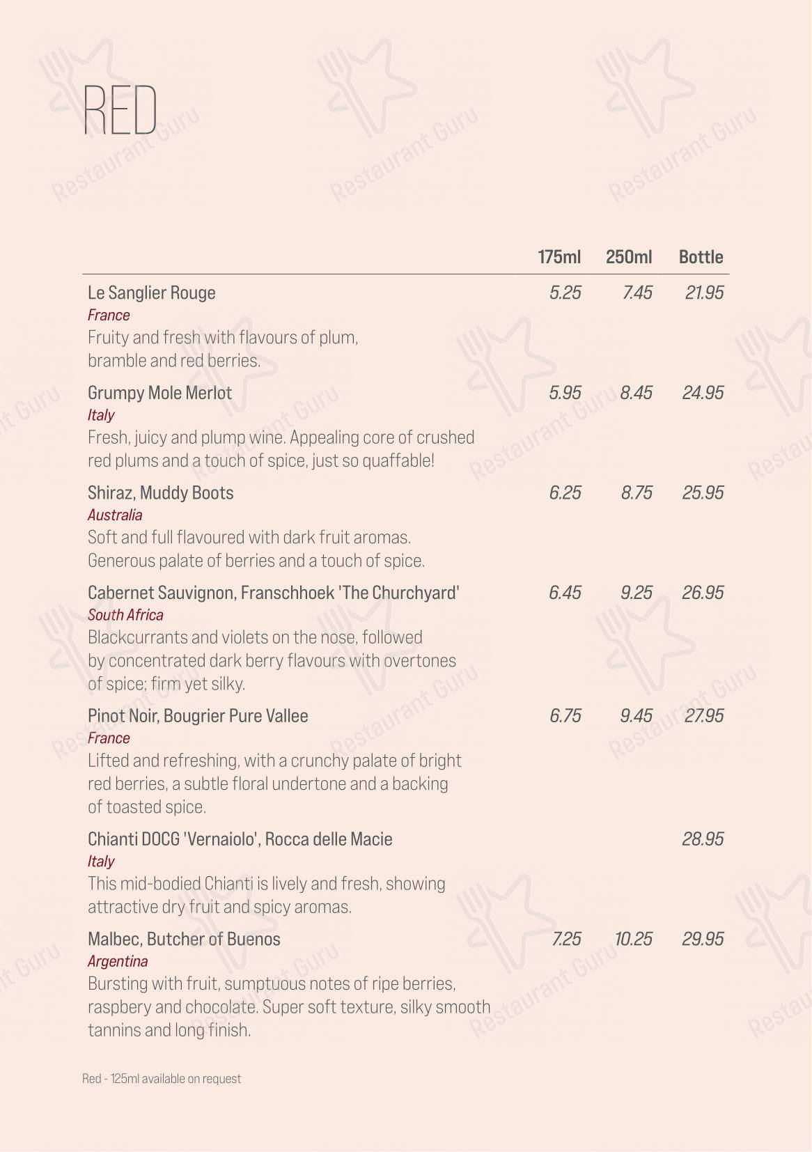 Menu at The Royal Oak The Grumpy Mole Oxted pub & bar, Oxted