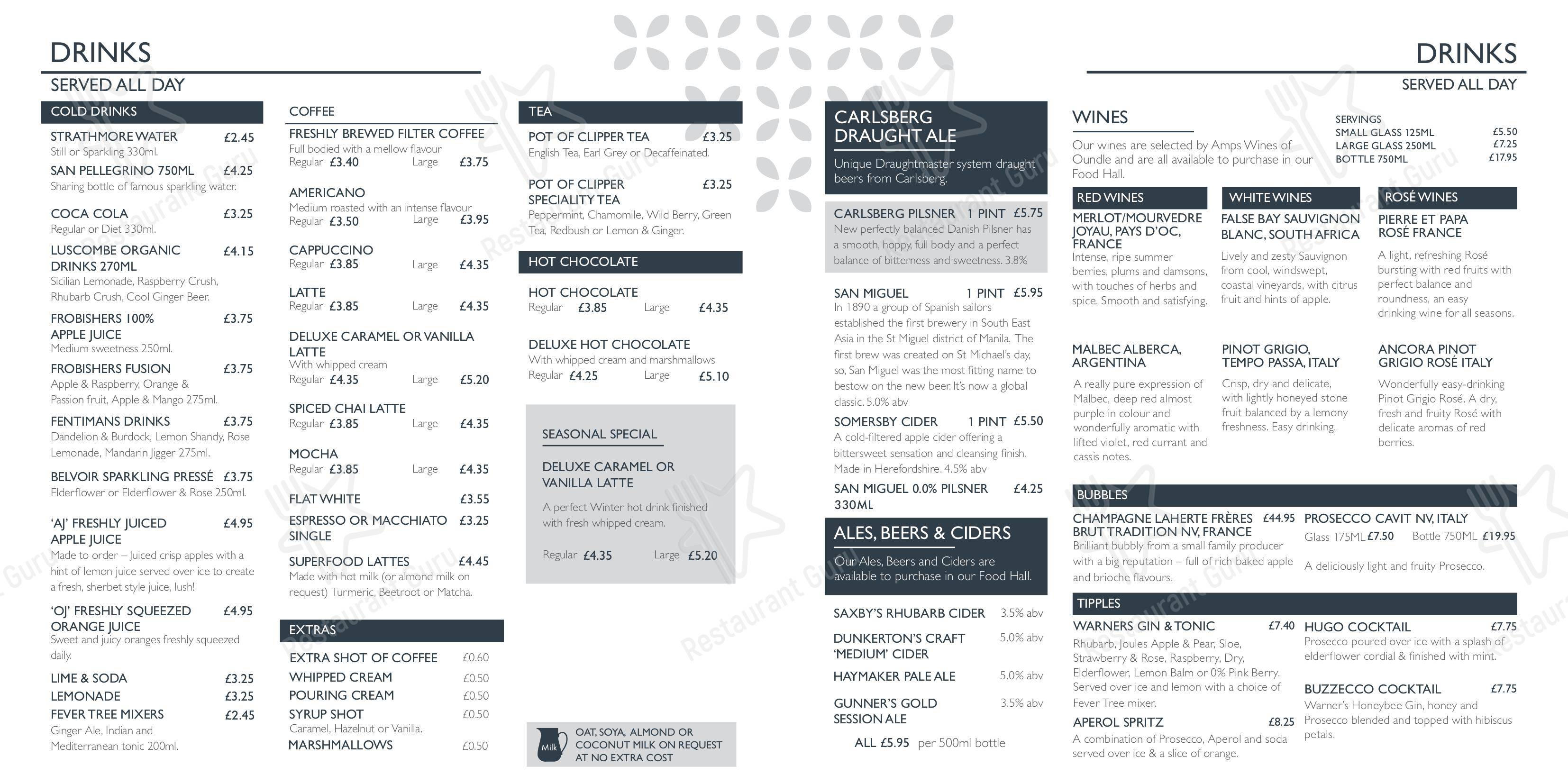 Menu at Beckworth Emporium restaurant, Mears Ashby