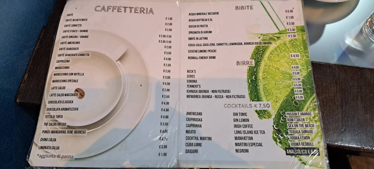 Speisekarte von snc cafe, Moncalieri