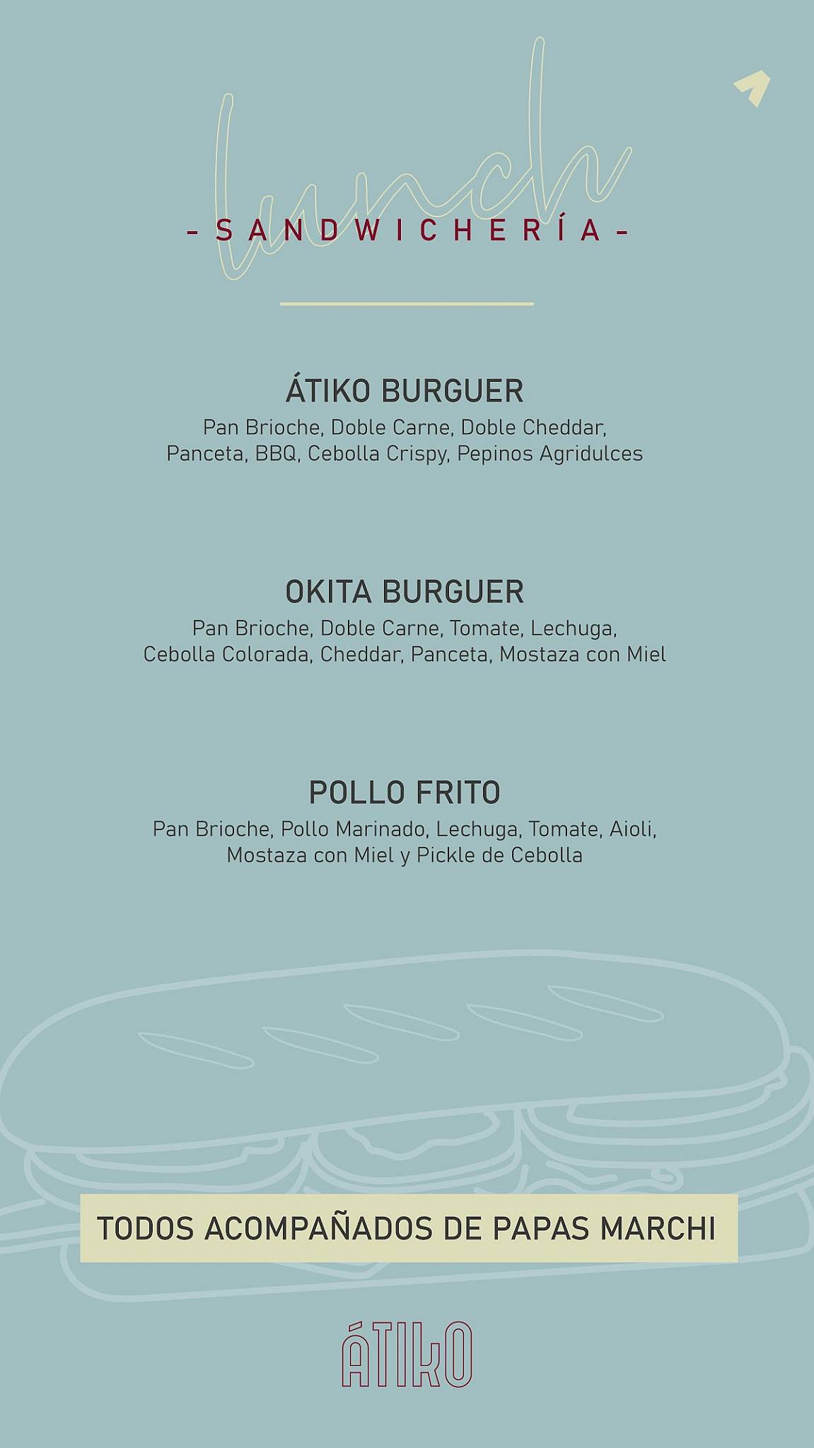 Carta del pub y bar Átiko - Villa del Parque, Buenos Aires