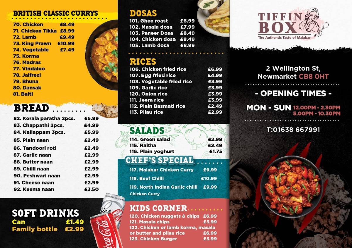 Menu at , Newmarket