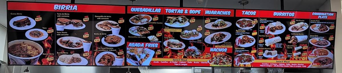 Menu at , Norco
