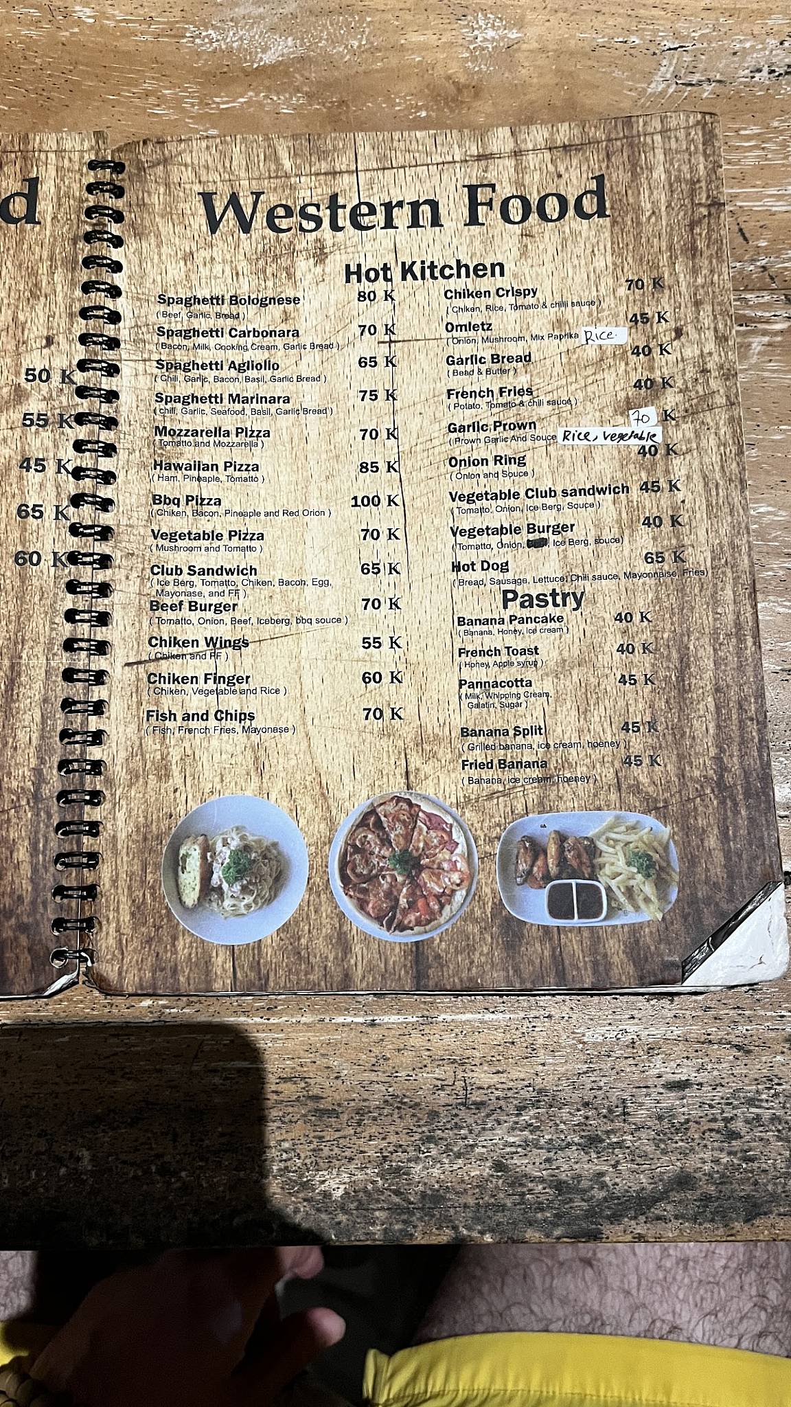 Menu at TA Restaurant Penida, Indonesia