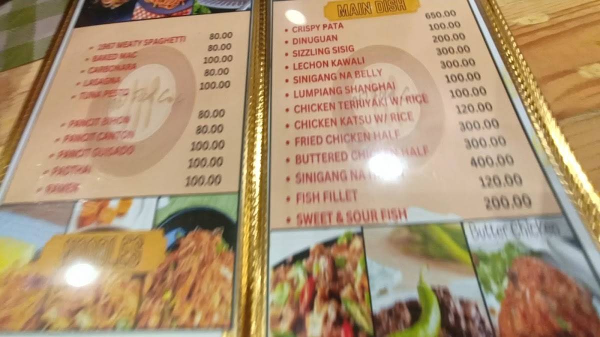 Menu at 1967 Food Cafe (San Pascual Branch), San Pascual