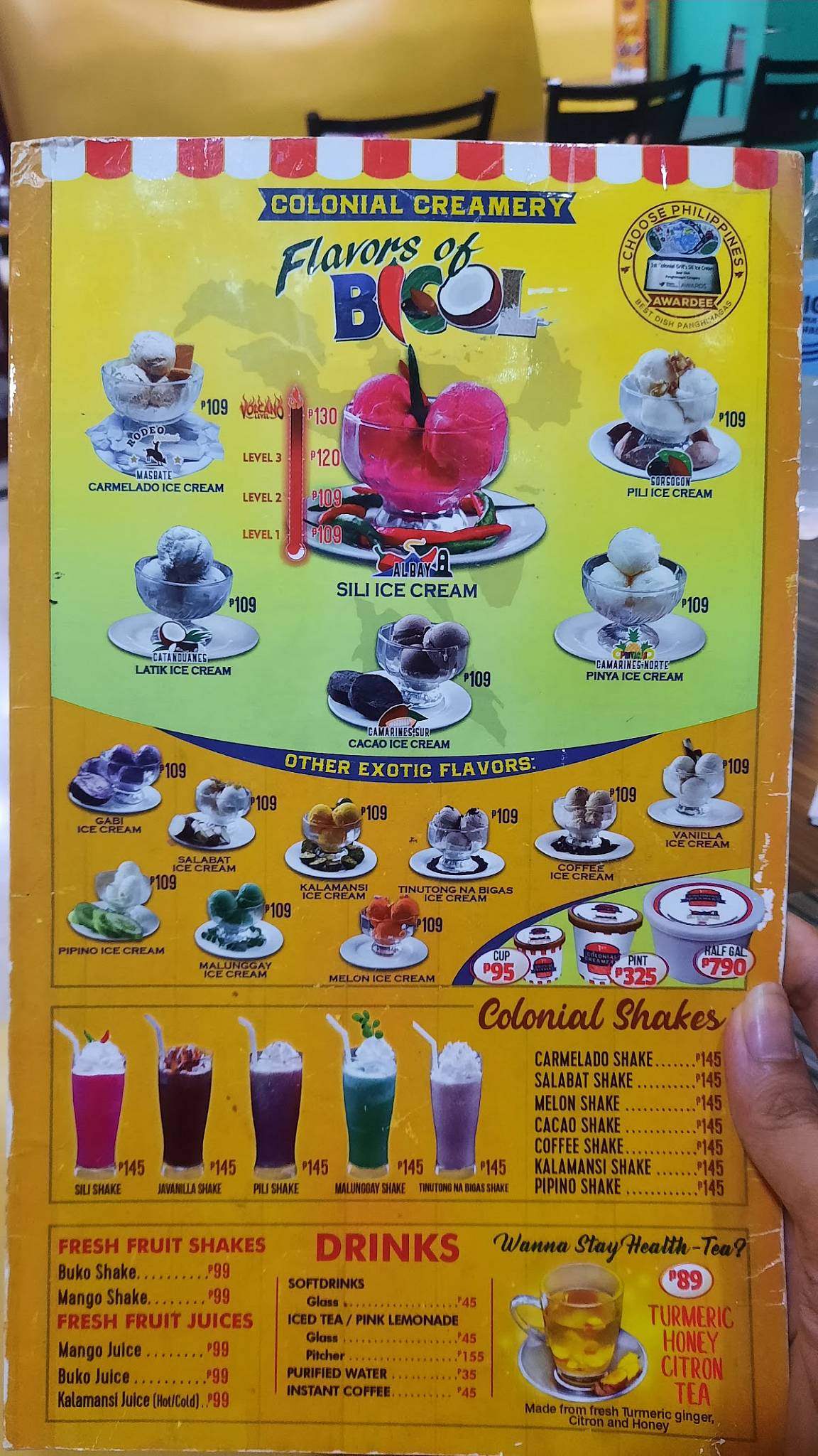 Menu at 1st Colonial Grill restaurant, Legazpi City, 4QW2+62M