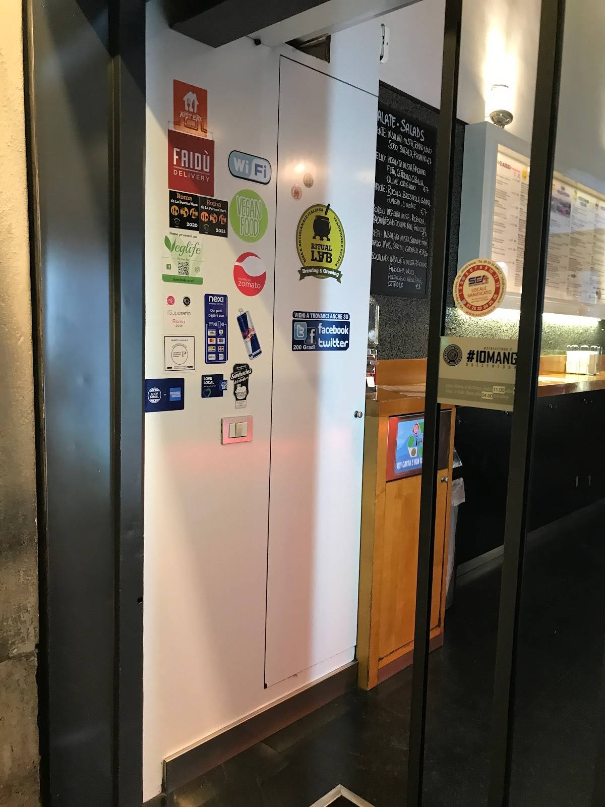 Menu da DUECENTOGRADI fast food, Roma