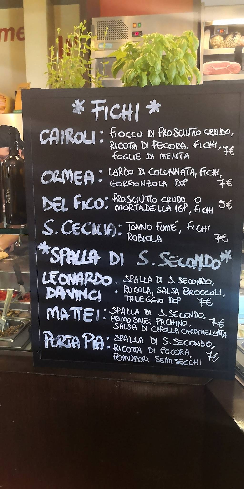 Menu da DUECENTOGRADI fast food, Roma