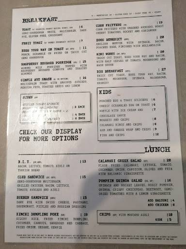Menu at 23 Cafe Restaurant Bar., Ringwood North