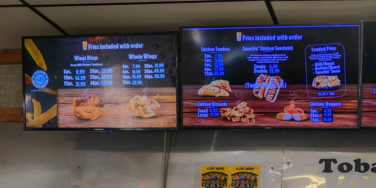 Menu at 4 Brothers Chicken & Fish restaurant, Grand Rapids
