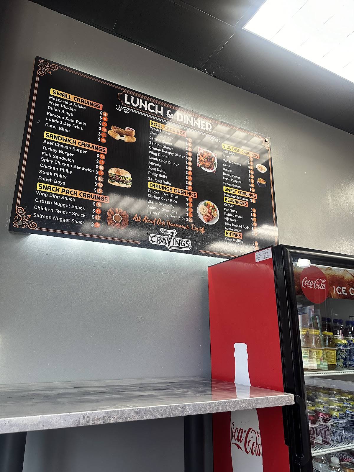 Menu at 7 Cravings Soulfood Seafood Express restaurant, Cleveland