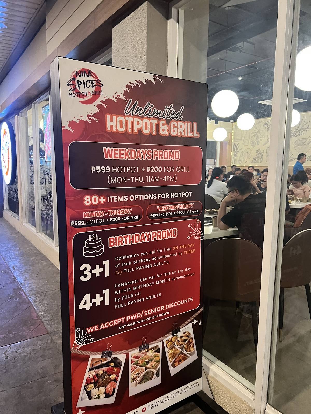 Carta del restaurante 9 Spices Hotpot and Grill, Mandaluyong