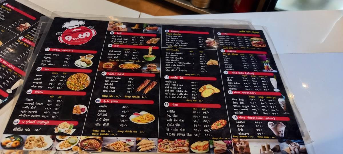 Menu at 9 To 69 Cafe, Porbandar, 1, Chhaya Chowki, Takshila Complex