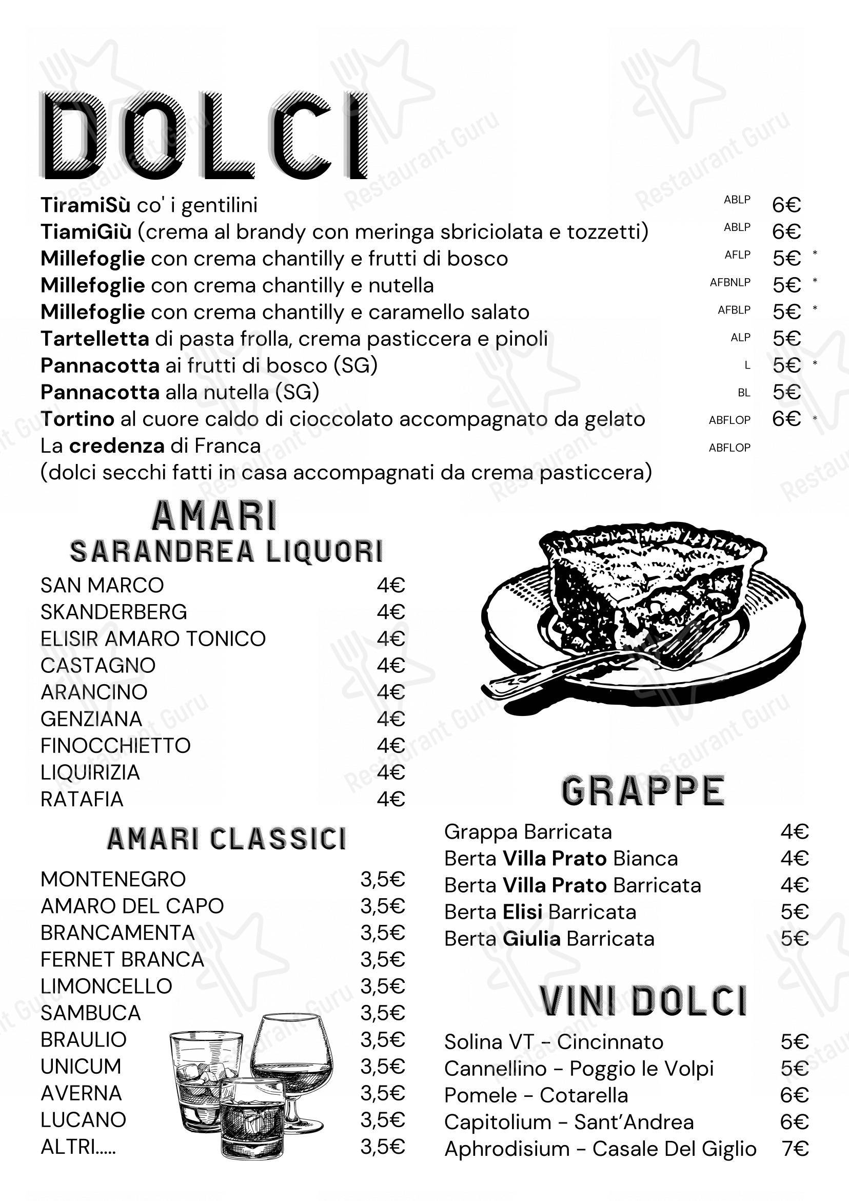 Menu da A Casa De Nonna - Hostaria ristorante, Colleferro