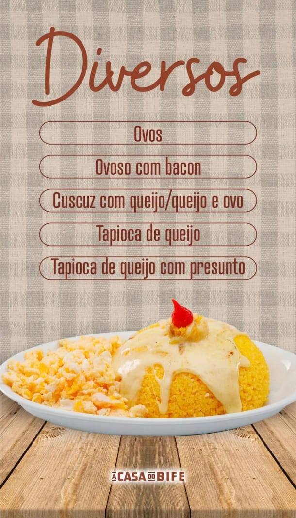 Menu em A Casa Do Bife - Aero Recife restaurante, Recife