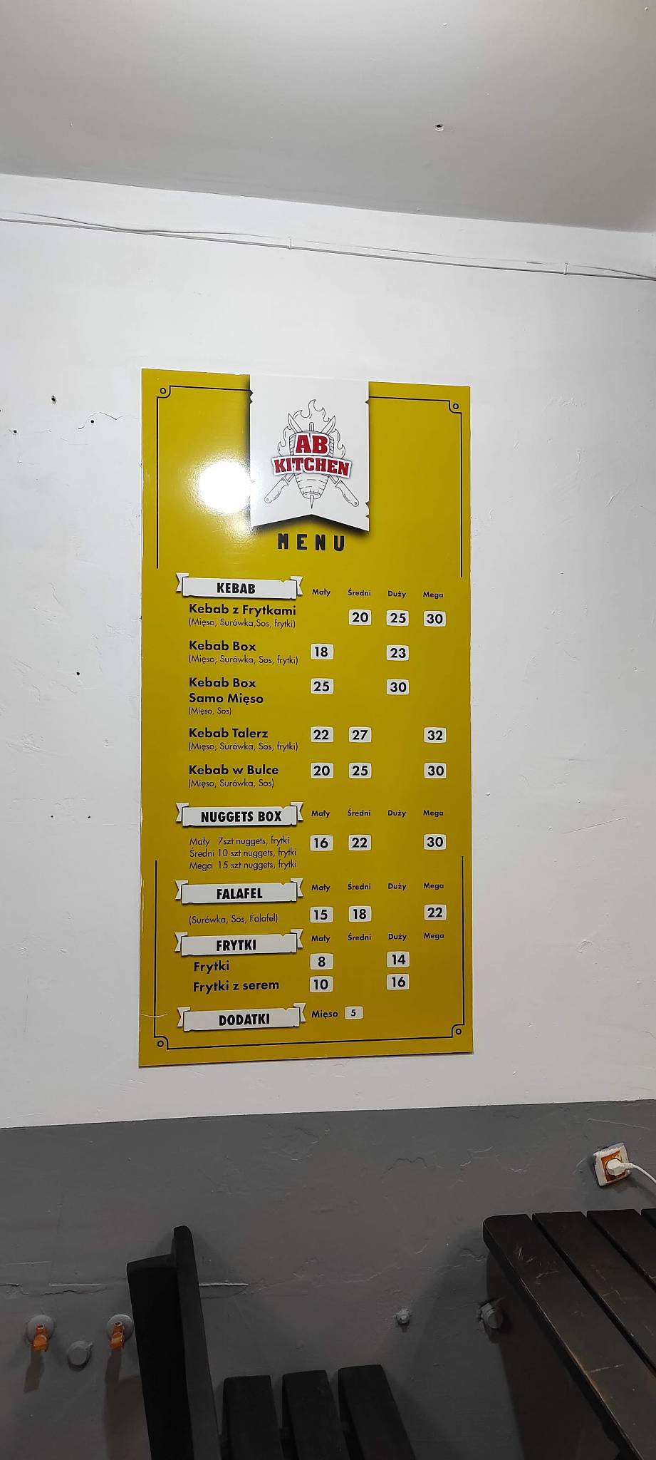 Menu at AB Kitchen restaurant, Zawiercie