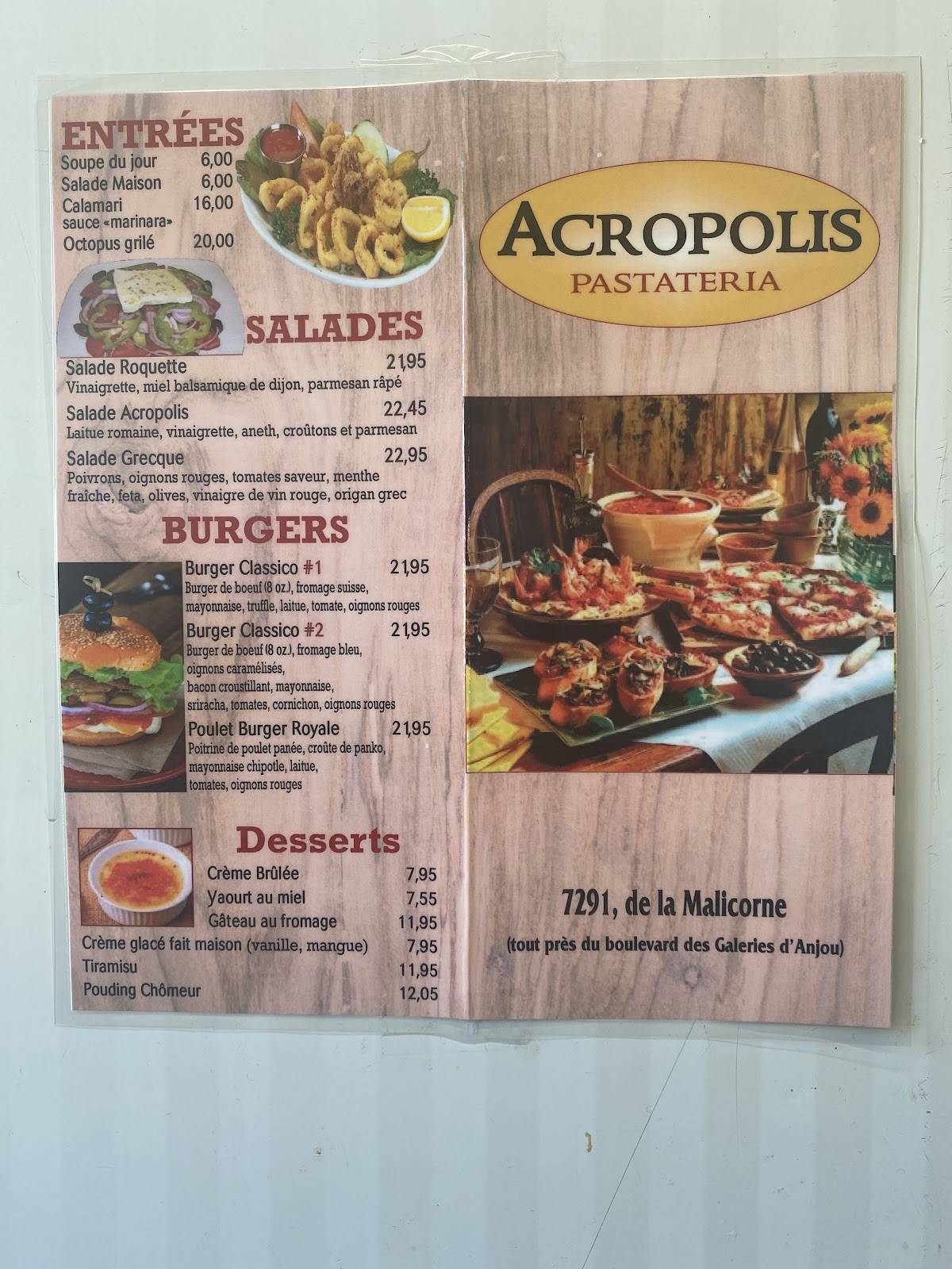 Menu at ACROPOLIS PIZZA - Resto Grec / Italien pizzeria, Montréal, Av ...
