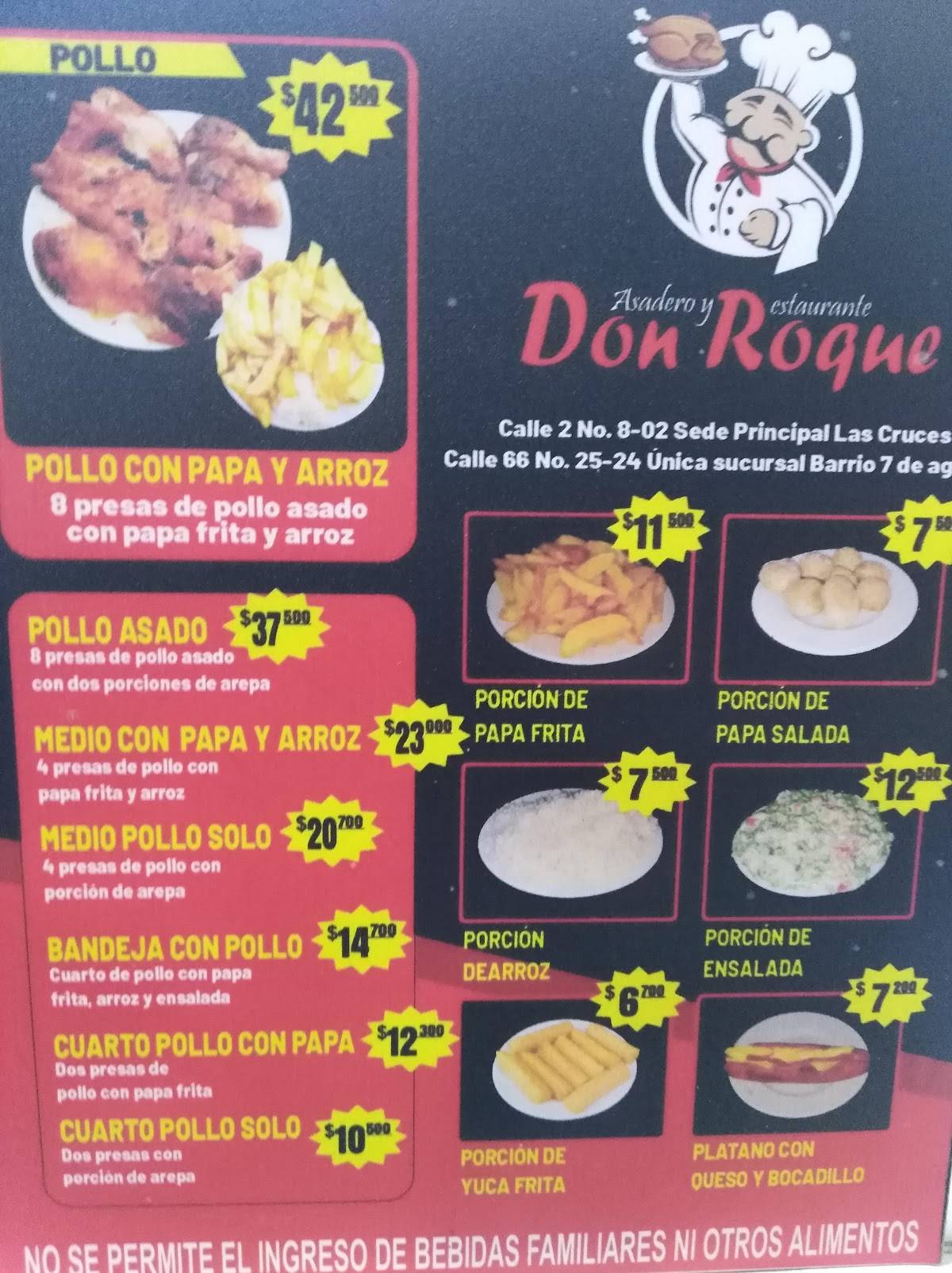 Carta del restaurante ASADERO DON ROQUE, Bogotá, Cl. 66 #25-24
