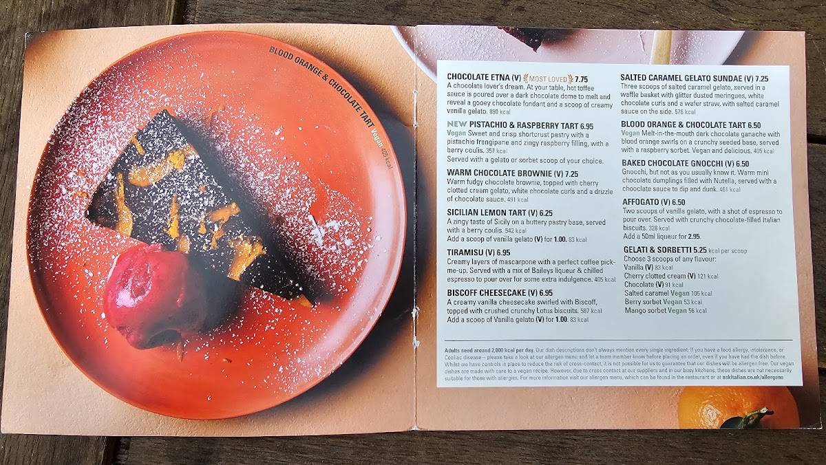 Menu at ASK Italian pizzeria, Worthing