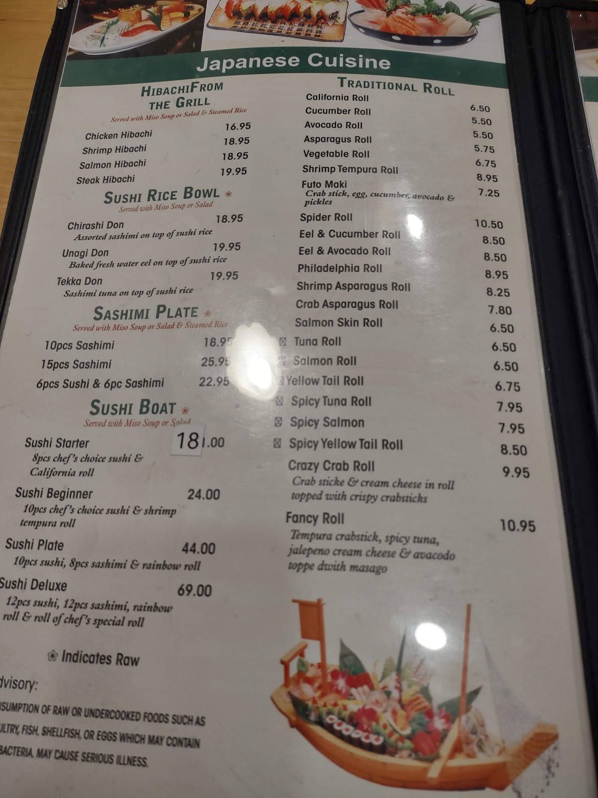 Menu at Ably Asian Cuisine restaurant, Jasper