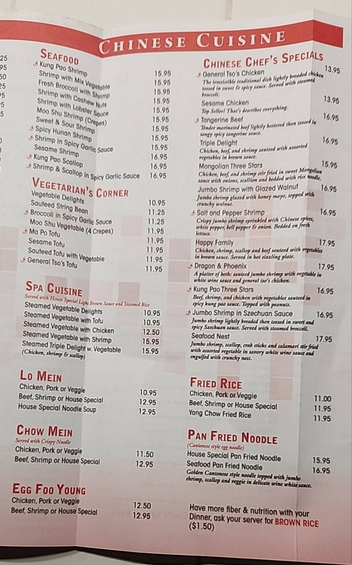 Menu at Ably Asian Cuisine restaurant, Jasper