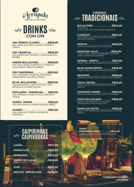 Menu em Acrópole Bullevard pub & Bar, Uberlândia