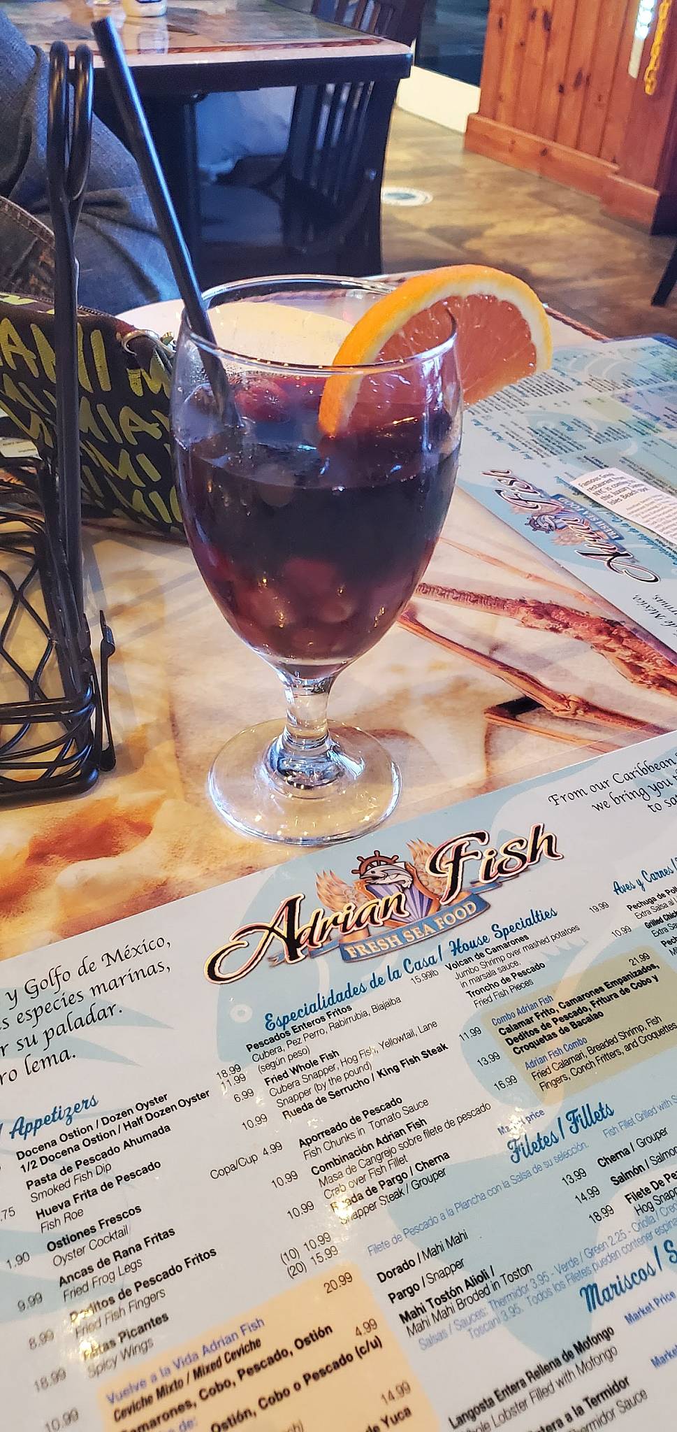 Menu at Adrian Fish Market & Restaurant, Hialeah Gardens