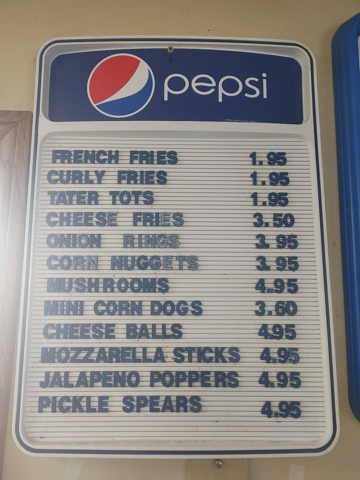 Menu at Snack Shack restaurant, Albia