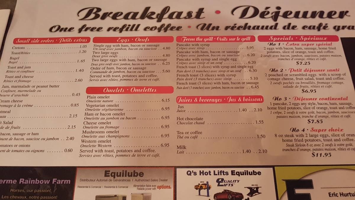 Menu at Alexandria Restaurant Pizza, Alexandria