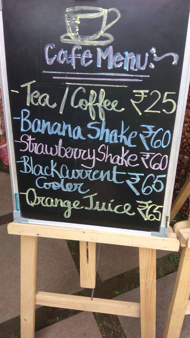 Menu at Alfresco Cafe at MoCA, India