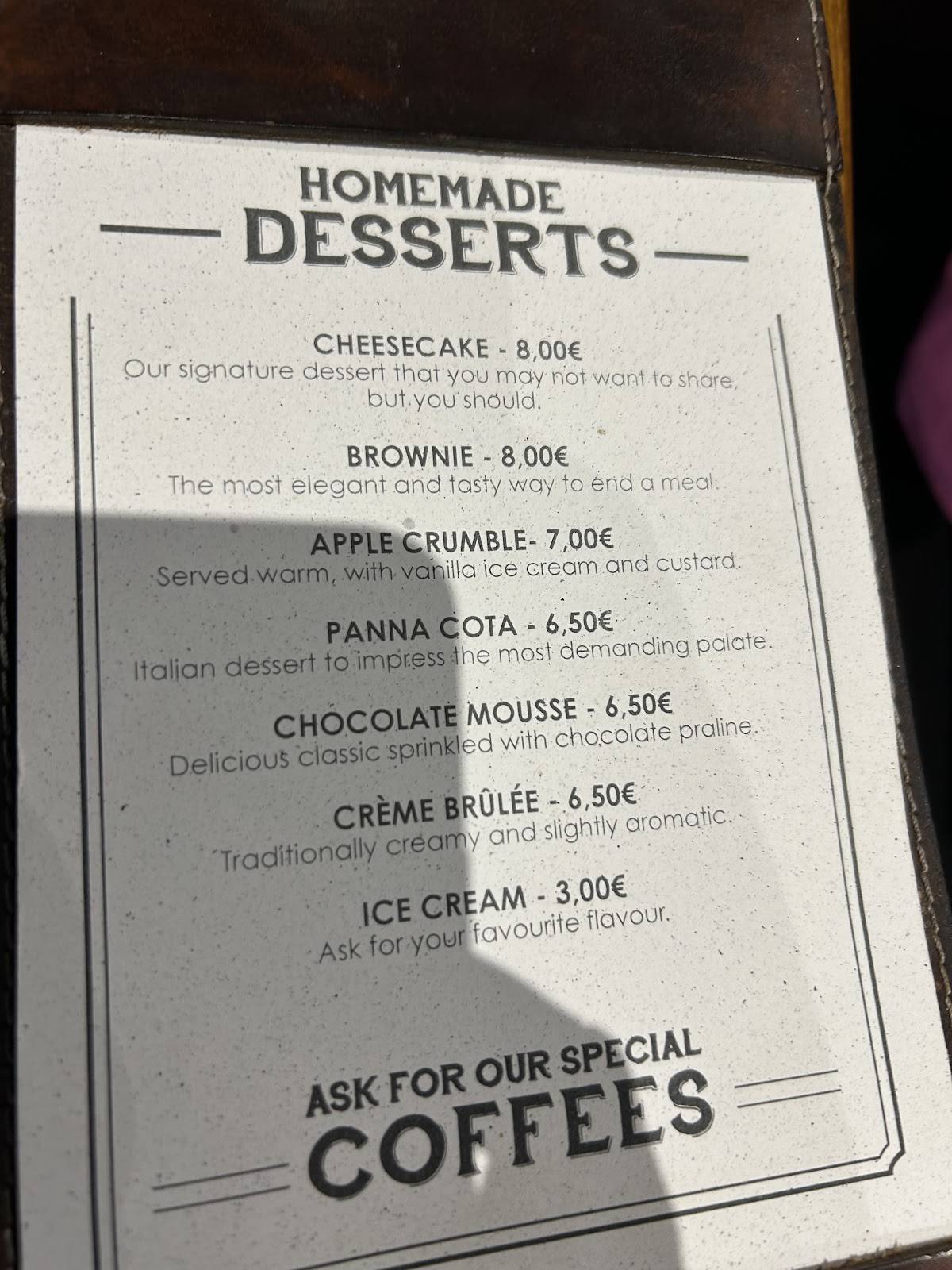 Menu at Alvor Steakhouse Faustinos, Alvor