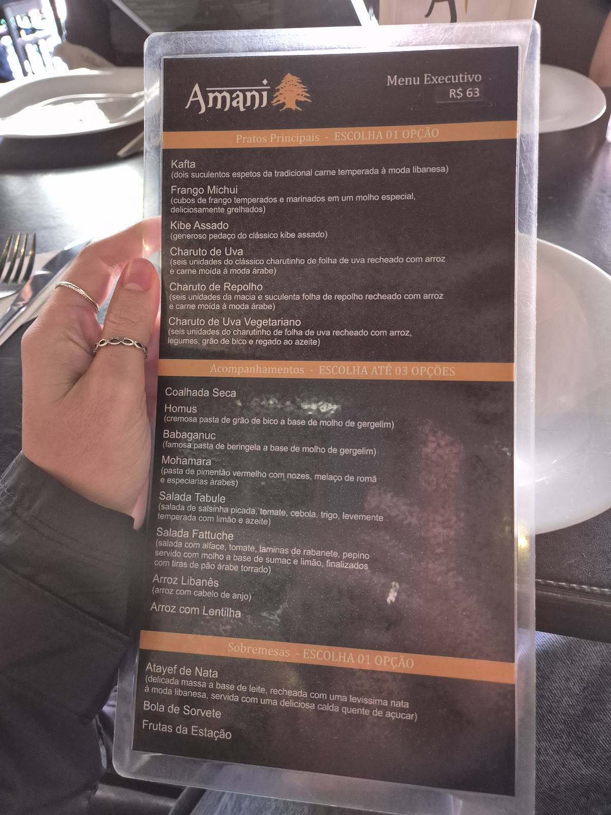 Menu em Amani Restaurante, São Paulo