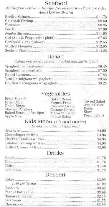 Menu at Americana Restaurant, Matthews, Matthews-Mint Hill Rd