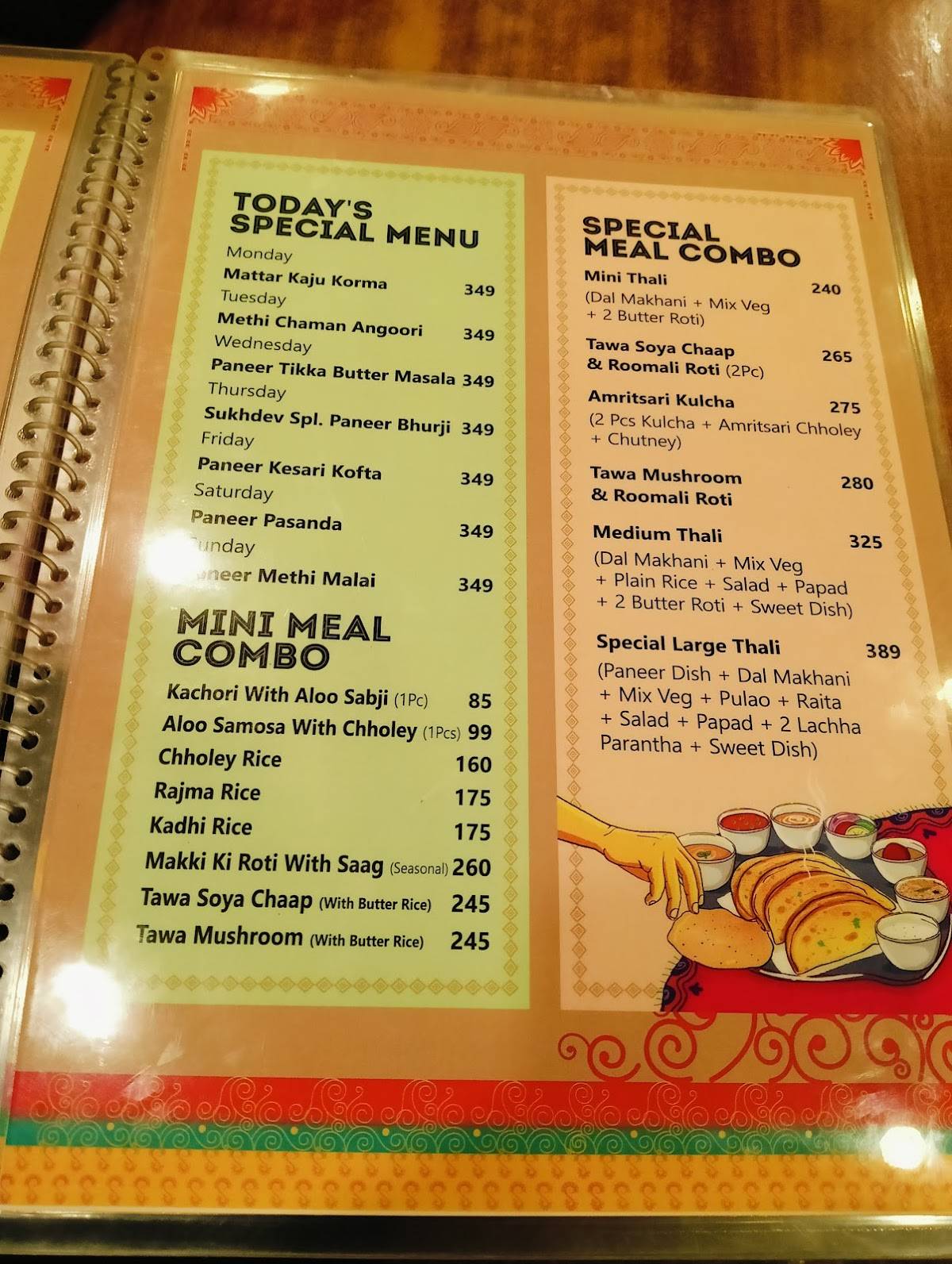 Menu at Amrik Sukhdev, Murthal, No.52