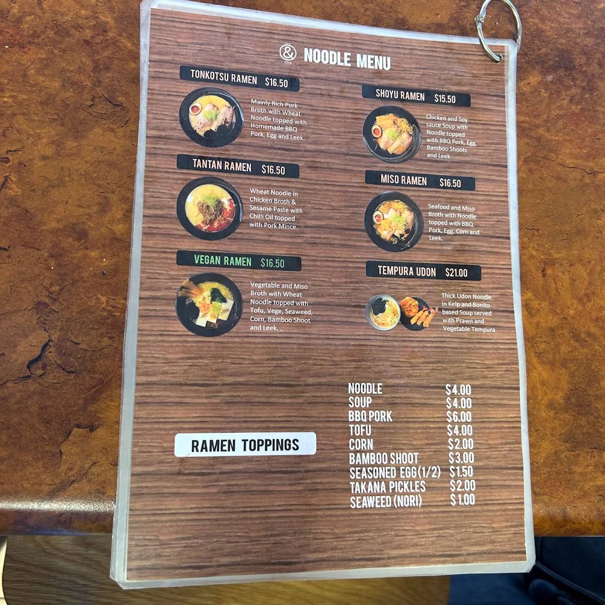 Menu at And Rice Japanese Kitchen restaurant, Rotorua