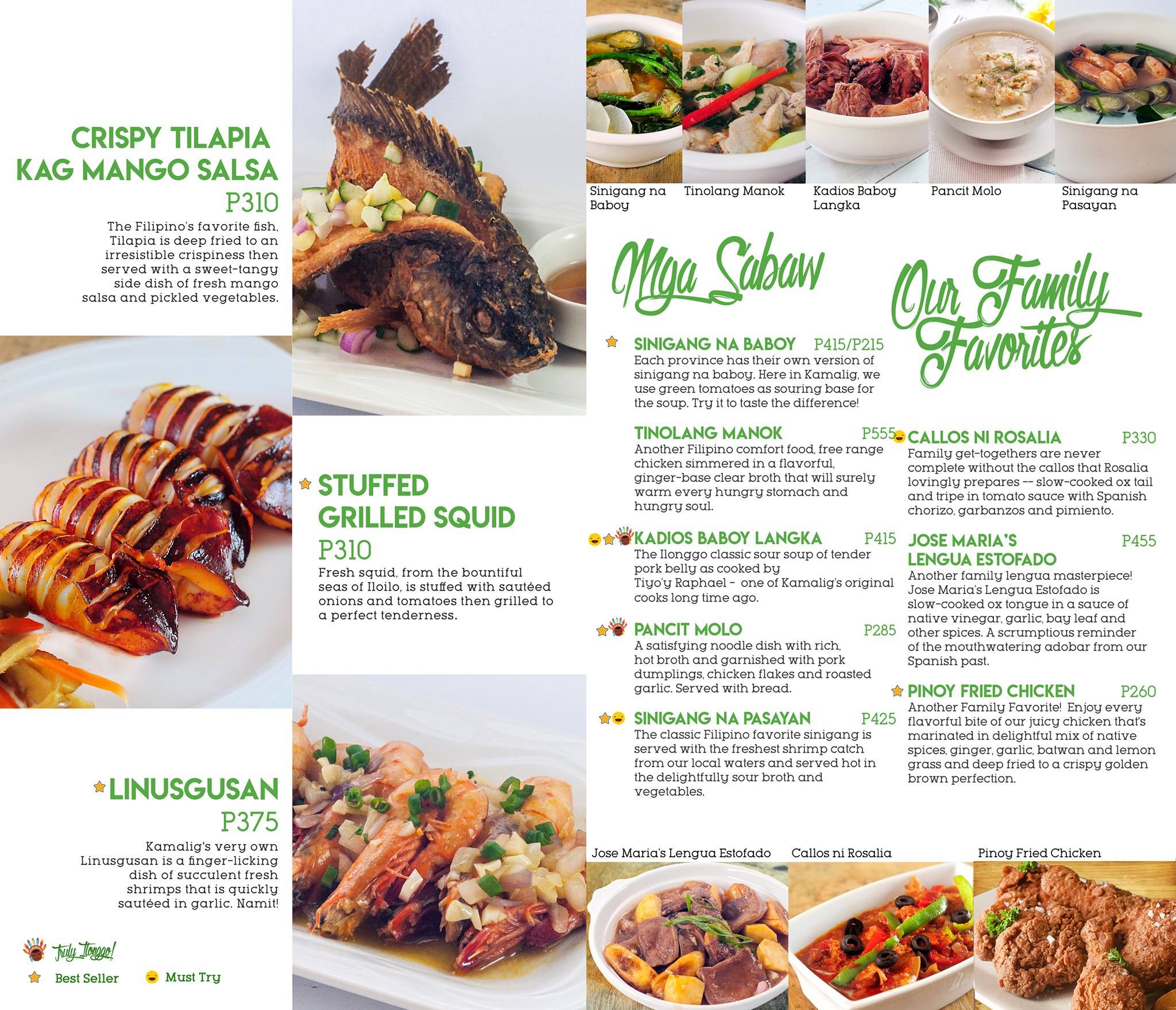 Carta de Ang Kamalig Restaurant, Iloílo, Lot 24 & 26