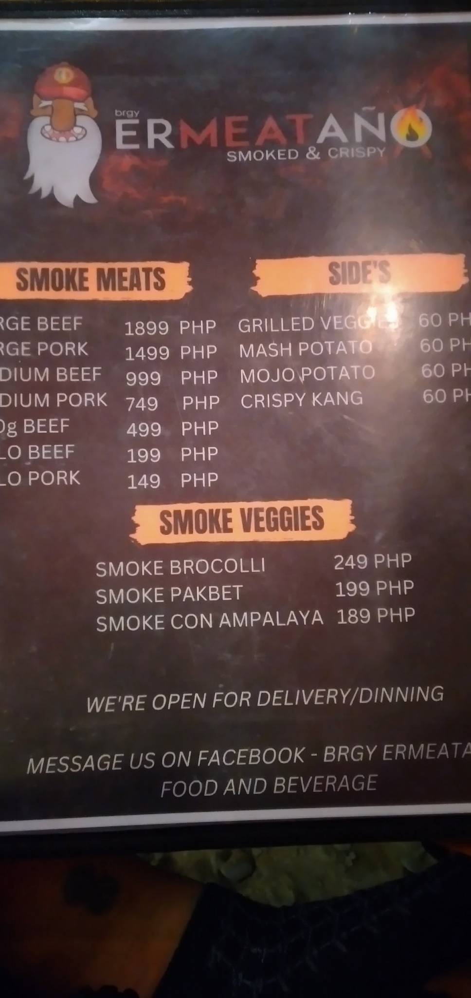 Menu at Ermeataño Antipolo restaurant, Antipolo