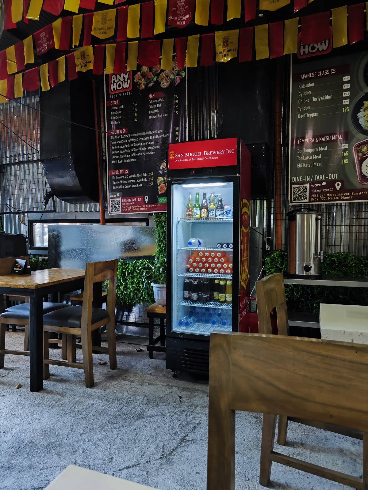 Menu at AnyHow Inasal San Marcelino restaurant, Manila